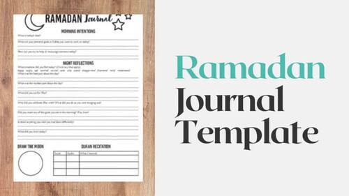 Ramadan Journal Template | Daily Writing Activities | Prompts for ...