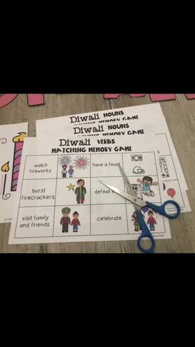 Diwali Vocabulary Games ESL Newcomer Activities SPED Primary | TPT