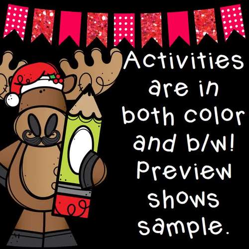 Mooseltoe Character Trait Activities - Christmas Book Companions