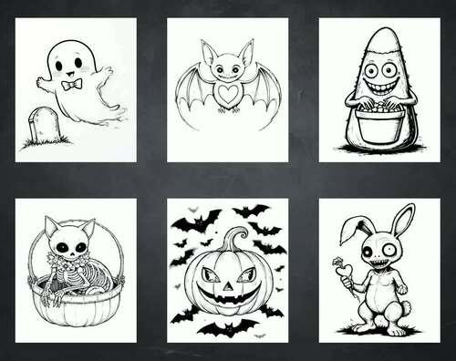Spooky Cutie: Kawaii Creepy and Horror Coloring Book by Colorful ...
