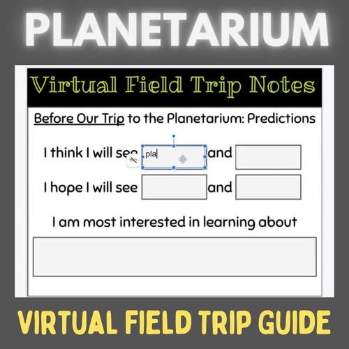 Planetarium Virtual Field Trip Guide for Google Slides™ | TpT