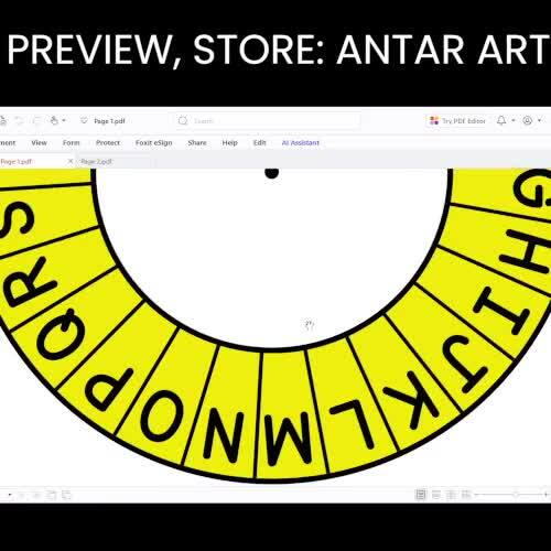 Letter Recognition Matching Uppercase and Lowercase and Numbers Wheel game