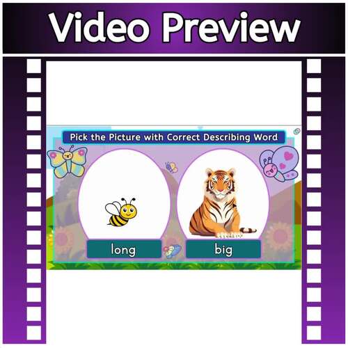 Pick the Picture with Correct Describing Word: Size Digital Resources