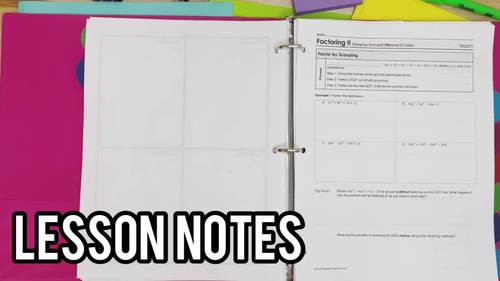 Factoring II Lesson by Math Beach Solutions | Teachers Pay Teachers
