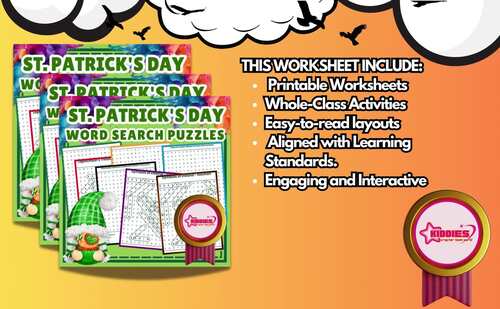 St Patrick’s Day Word Search March Puzzle Activities 3rd,4th,5th,6th ...