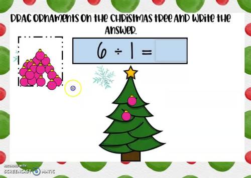 Division equal groups Christmas Boom Cards Distance learning by Madame ...