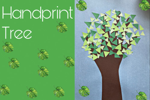 Handprint Tree Art Lesson by Miss Morris Lesson Plans | TPT
