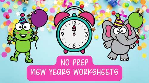 #confetti24 New Year 2024 January Worksheets PreK Kindergarten TK First ...