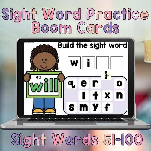 Sight Word Fluency Boom Cards for First Grade by Suburban Teacher
