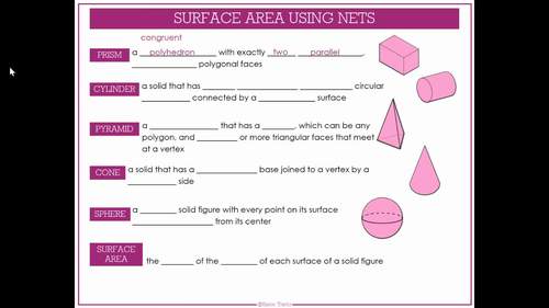 Geometry PowerPoint | Surface Area DISTANCE LEARNING by Kacie Travis