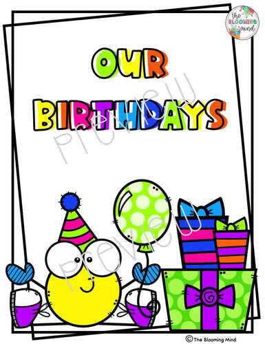 Birthday Display | Colorful Birthday Bulletin Board Kit by The Blooming ...