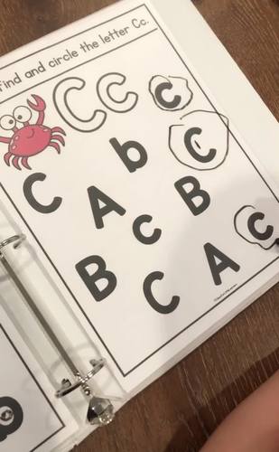 Preschool Learning Binder - Alphabet Letter Tracing & Recognition ...