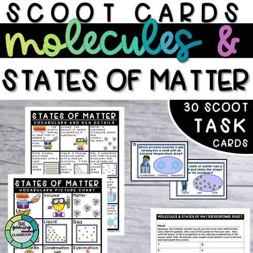Changes of Phases of Matter Scoot Cards by Amanda Bowen - The Sci Ed ...