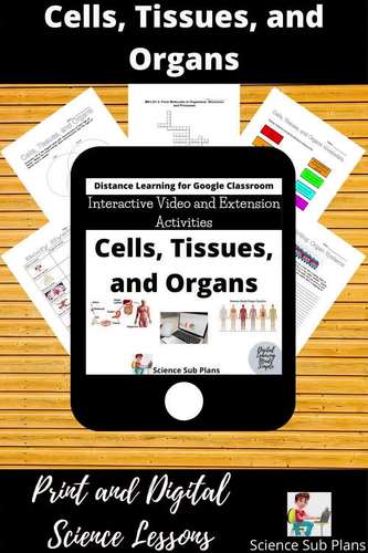 Cells, Tissues, and Organs - Interactive Video and Extension Activities