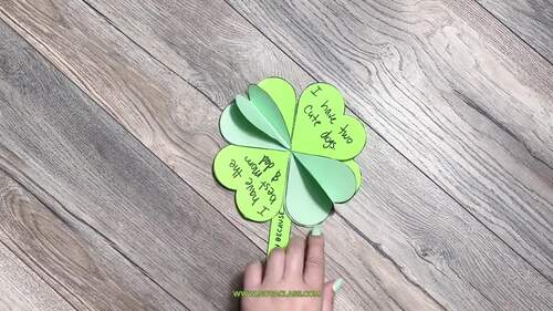 I'm Lucky Four Leaf Clover Craft for St Patrick's Day with Blank Templates