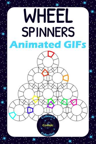 Animated GIF Single Ring Customizable Wheel Spinners Clipart – 10 Sections