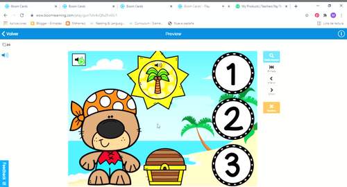 BOOM CARDS Verano: DIVIDIR PALABRAS EN SÍLABAS- Summer Distance Learning