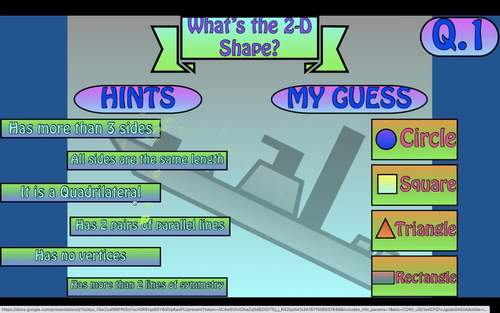 Alien Battleship: 2-D Shapes Attributes -Google Slides (Body Movement ...