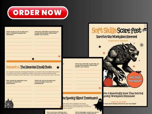 Soft Skills Scare Fest-Independent Work Packet! Super Cool Halloween ...