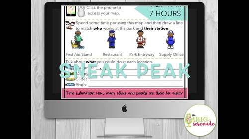 NO PRINT Map My Language Map Skills Water Park Virtual Trip | TPT