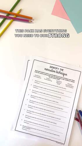 Narrative Writing Activities Middle & High School | Techniques, Prompts ...