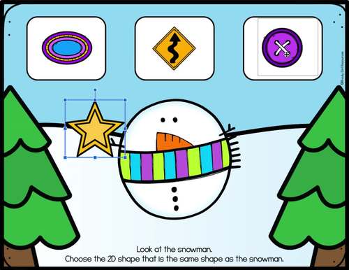 Winter 2D Shapes for Google Slides by Rhody Girl Resources | TPT