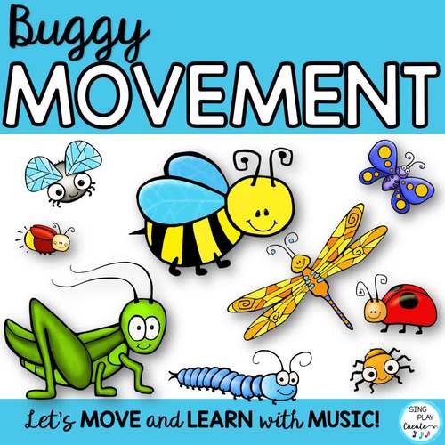 Buggy Movement Activity Posters, Cards, Presentation for Freeze Dance ...