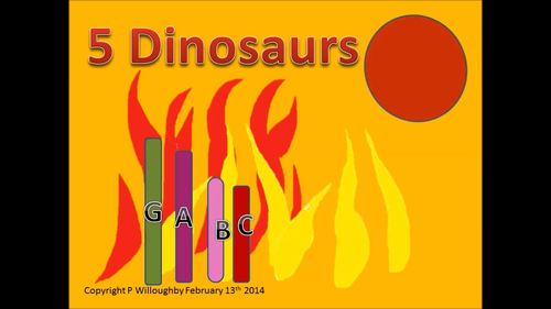 A song for Kindergarten. There were Five dinosaurs videos mp3s | TpT