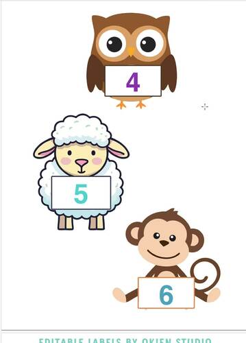 Editable Labels, Animal labels, Group labels, Any Labels by Okien Studio