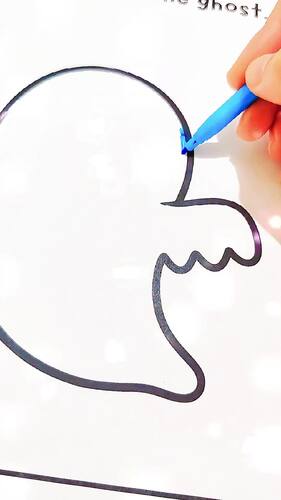 Halloween Ghost Cut and Glue Craft Printable Coloring Page Activity ...