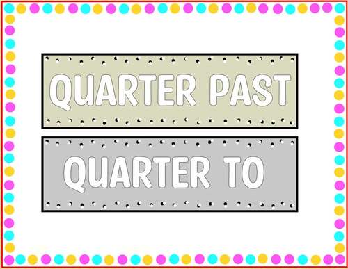 Printable Boho Neutral Classroom Clock Numbers, Editable Time Cards