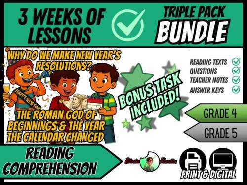 How New Year Traditions Began | Bundle | Reading Comprehension | Grade 4/5