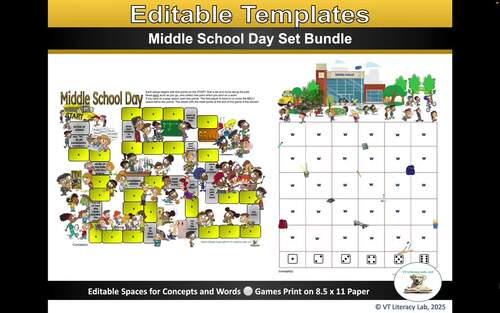 Editable Phonics Game Templates | Game | Roll and Read | Middle School ...