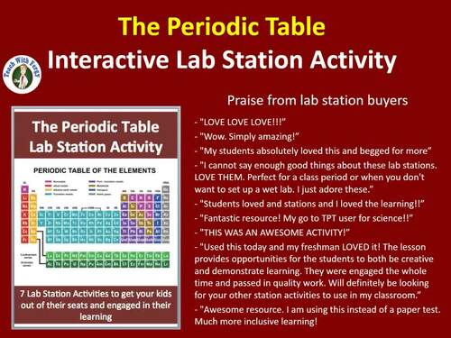 The Periodic Table Lab Station Activity | 7 Hands-on Activities | Elements