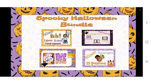 Halloween Spooky Actitivy Bundle: QR codes, Scavenger Hunt, Interactive ...