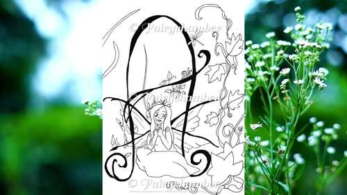 Fairy Fun with the Letter A: Printable Coloring Sheet by Fairychamber