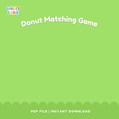 Donut Matching Game, Donut Matching Cards, Printable Match Halves Activity
