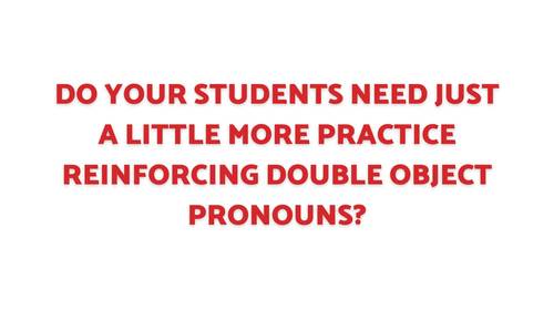 Spanish Double Object Pronouns Valentine's Puzzles and Practice by Srta ...