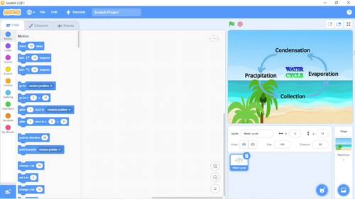 Water Cycle Simulation in Scratch | Coding, Workbook, Test, Rubrics ...