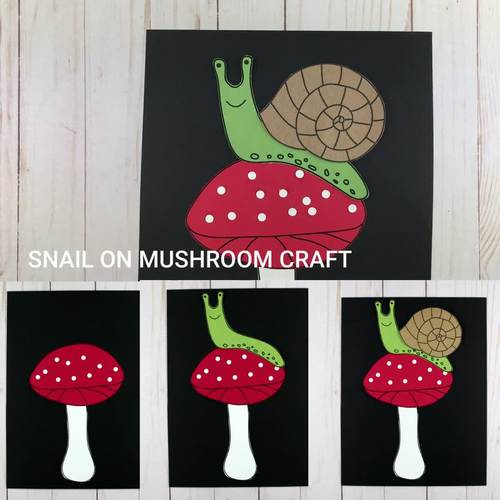 Snail Craft - Spring Snail on Mushroom Craft and Coloring Page by Non ...