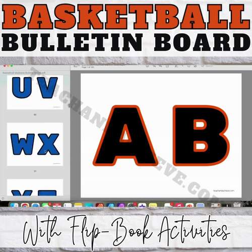March Basketball Bulletin Board Kit, Basketball Madness Flipbook ...