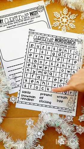 Christmas Math Practise Activities Christmas Writing Worksheets ...