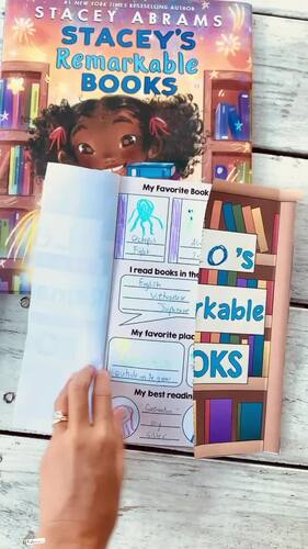 Stacey's Remarkable Books by Stacey Abrams Book Craft Activity ELA Reading