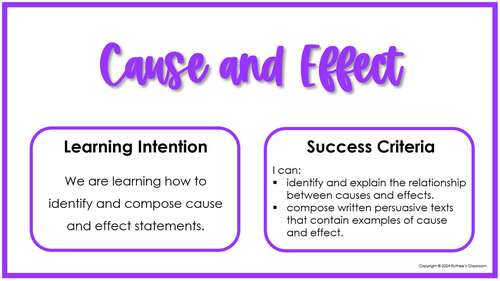 Cause and Effect Lesson - English Digital Resource - PPT + Graphic ...