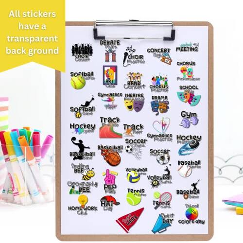 Sports & Extracurricular Activities Digital Stickers for Teacher Planners