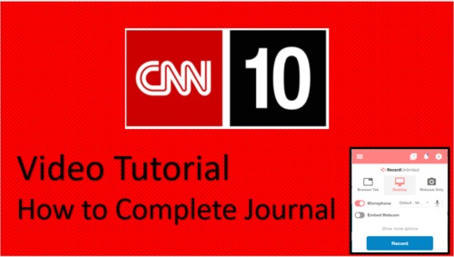CNN-10 Journal – Video Tutorial by Carol Schmidt | TpT