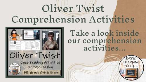 Oliver Twist Fiction Reading Comprehension | 5th Grade & 6th Grade