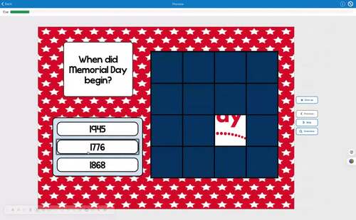 Memorial Day Facts and Trivia BOOM™ Cards with Mystery Picture | TPT