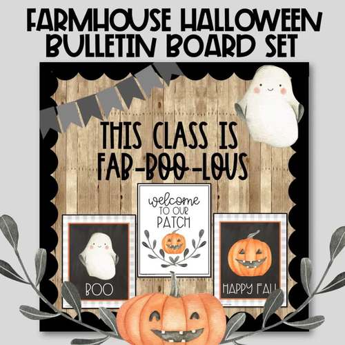 Halloween Bulletin Board Set by moonlight crafter by Bridget | TpT