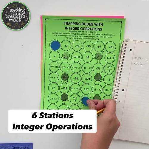 Integer Operations Review Games - Low Prep Math Games | TPT